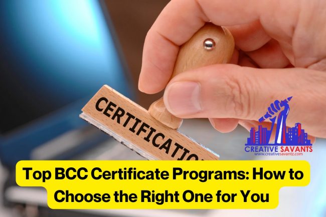Top BCC Certificate Programs: How to Choose the Right One for You - May ...